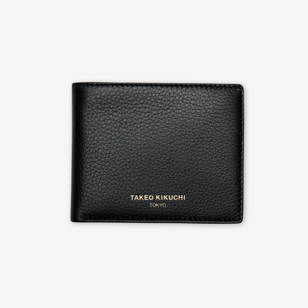BLACK CLASSIC GOLD LOGO SOFT LEATHER 8-CARD WALLET (K8101403) – TAKEO KIKUCHI Thailand