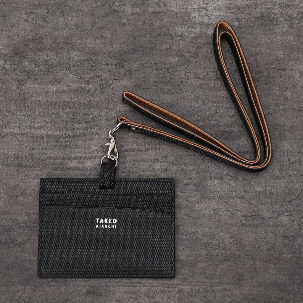 BLACK MESH ID CARD CASE WITH STRAP (07001523) – TAKEO KIKUCHI Thailand