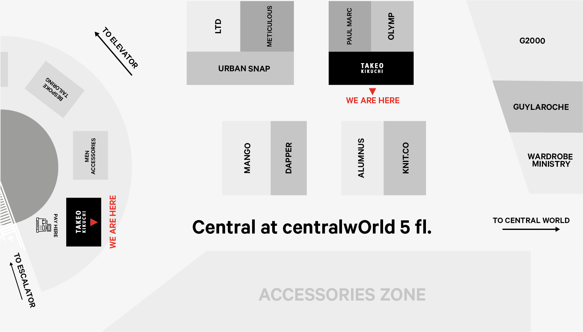 SHOP LIST – TAKEO KIKUCHI Thailand